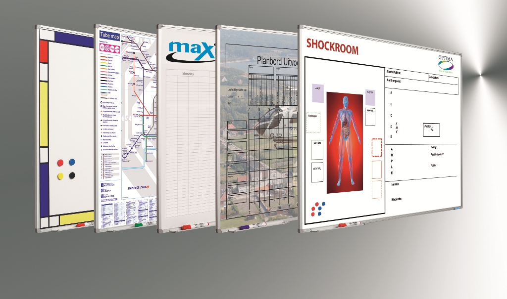 Bedrukt whiteboard met eigen design kopen?